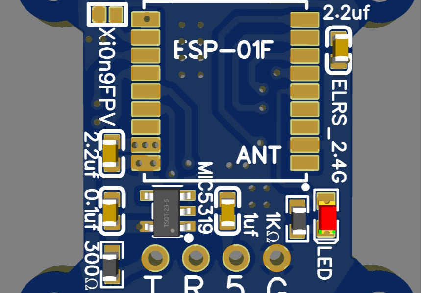 Expresslrs 2.4G接收机e2812s+esp01f - 立创EDA开源硬件平台