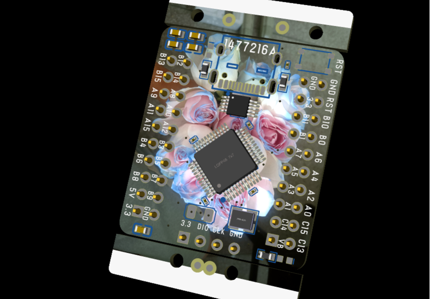 【彩色丝印】+stm32最小系统板 - 嘉立创EDA开源硬件平台