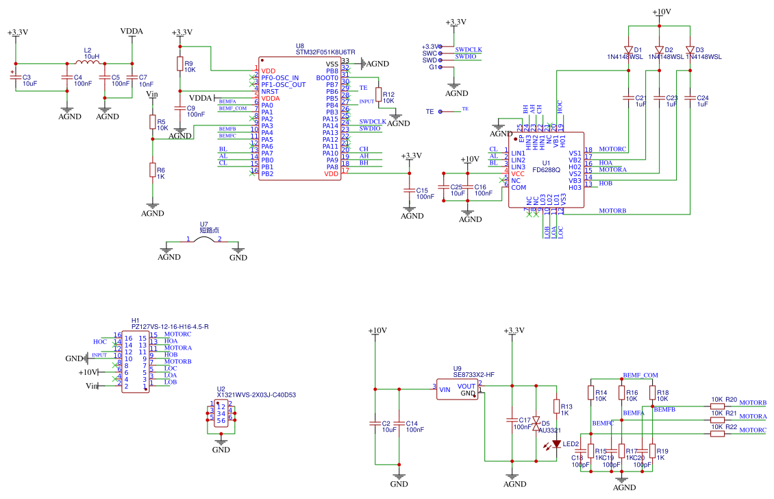 Stm32f051c8t6 Esc V5 Mcu 资源 嘉立创eda