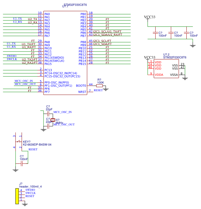 MODULE_STM32F030C8T6 资源 - 嘉立创EDA