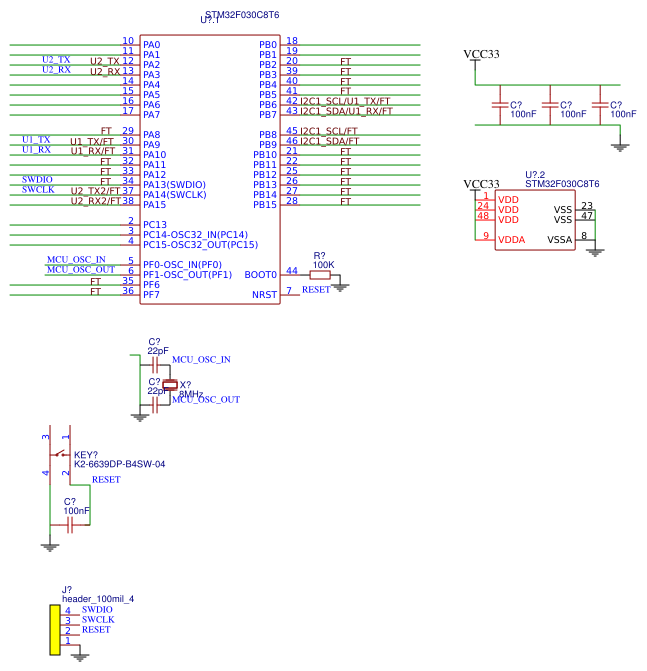 MODULE_STM32F030C8T6 COPY 资源 - 嘉立创EDA