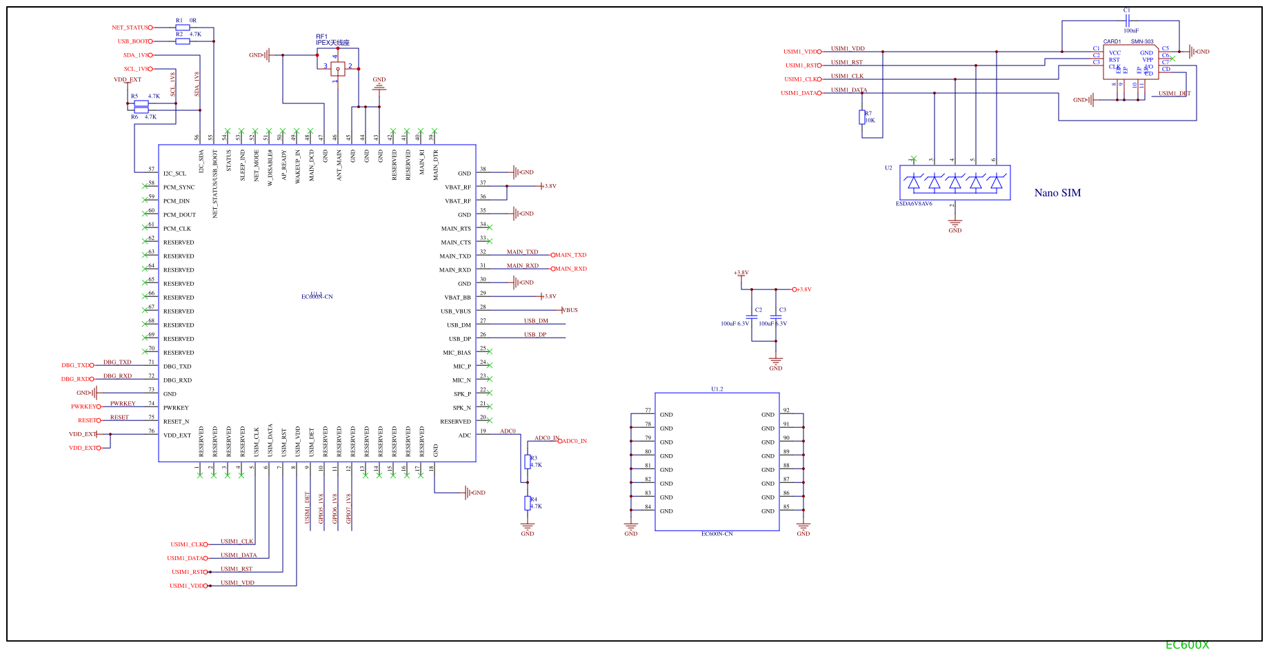 1.EC600N-ascii.SchDoc 资源 - 嘉立创EDA