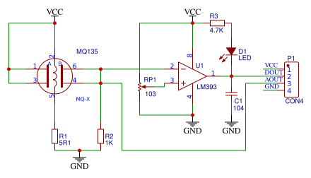 MQ135空气质量检测传感器电路模块 资源 - 嘉立创EDA