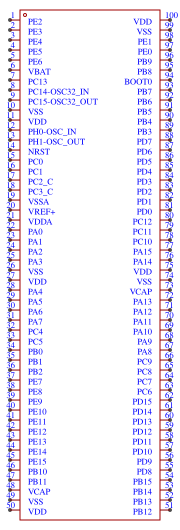 ST(意法半导体)-STM32H743VIT6--引脚图-PCB封装图 - 嘉立创EDA