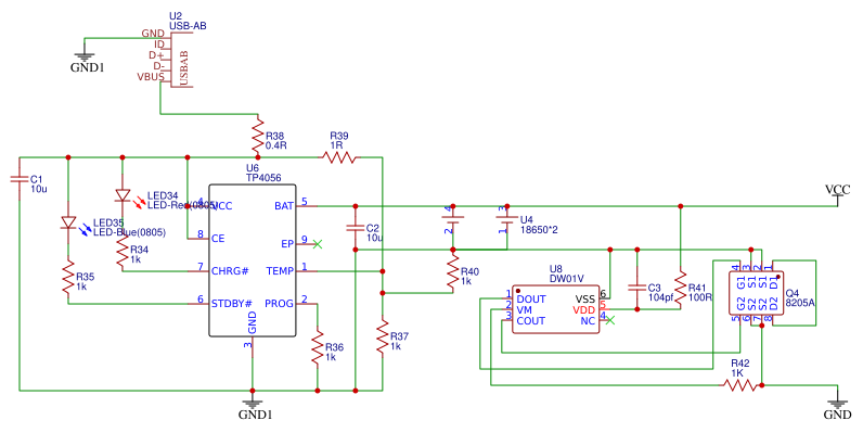 TP4056+DW01+8205A 资源 - 嘉立创EDA