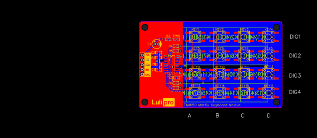 TM1650矩阵按键模块 - 立创EDA开源硬件平台