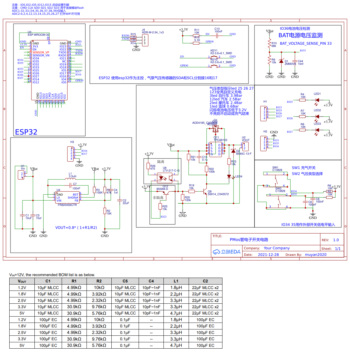 CS1237充气气泵ESP32控制板[已验证] - 立创EDA开源硬件平台