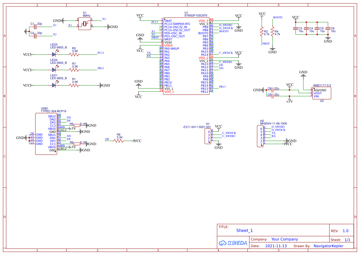 CH32F103C8T6-CMSIS-DAP - 嘉立创EDA开源硬件平台