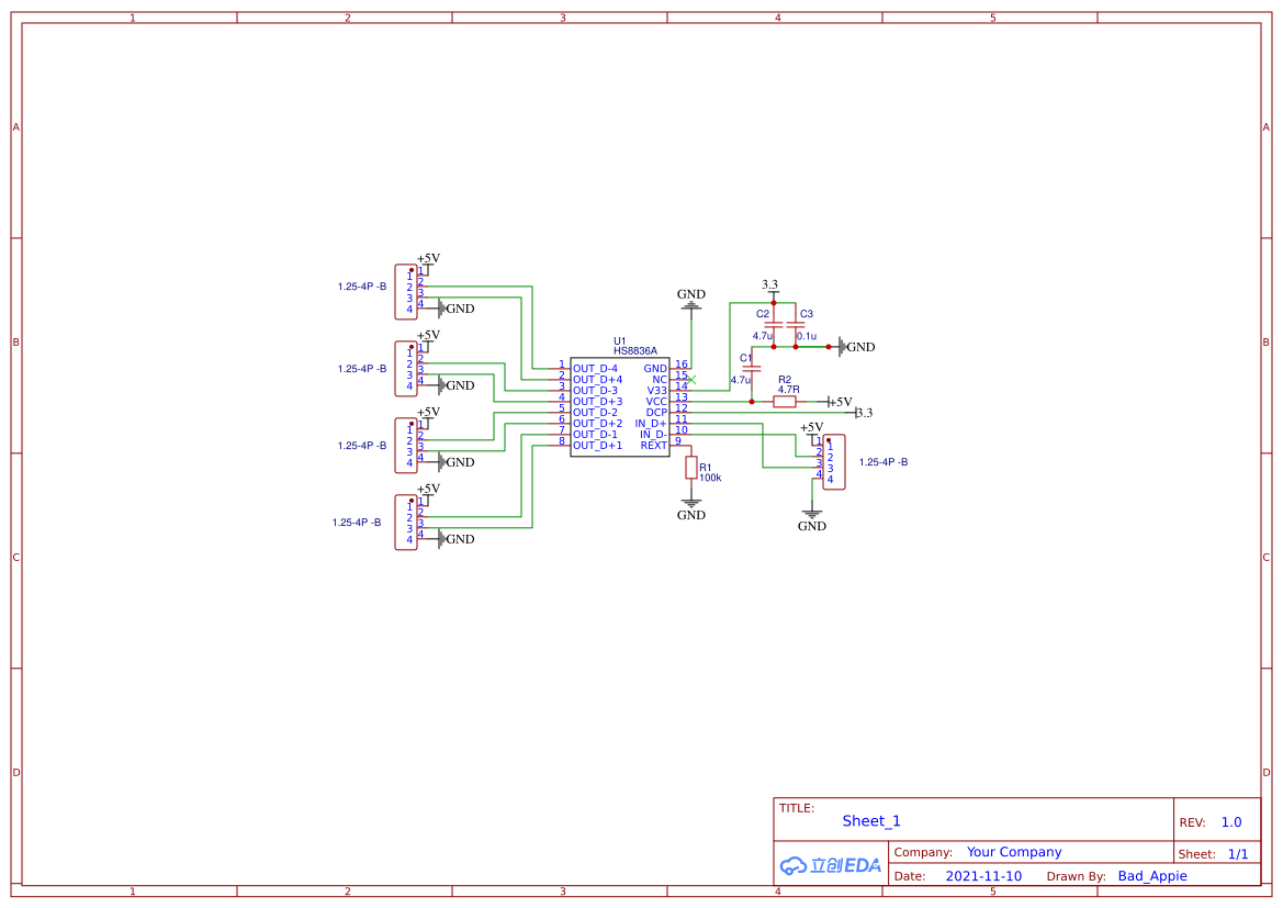 HS8836A HUB 模块 - 立创EDA开源硬件平台