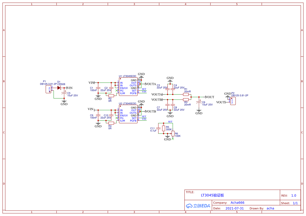 LT3045超低噪声LDO验证板 - 立创EDA