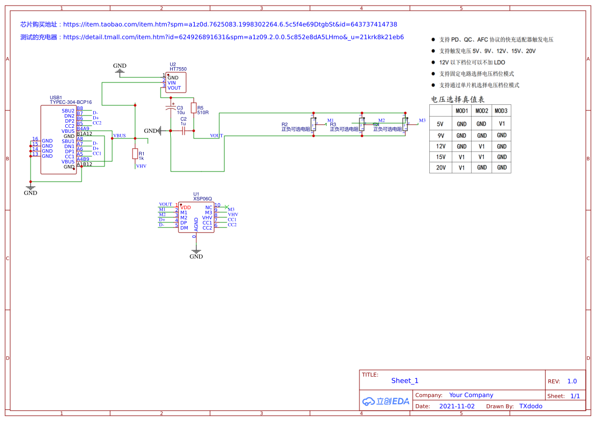 pd欺骗器XSP06 - 立创EDA开源硬件平台