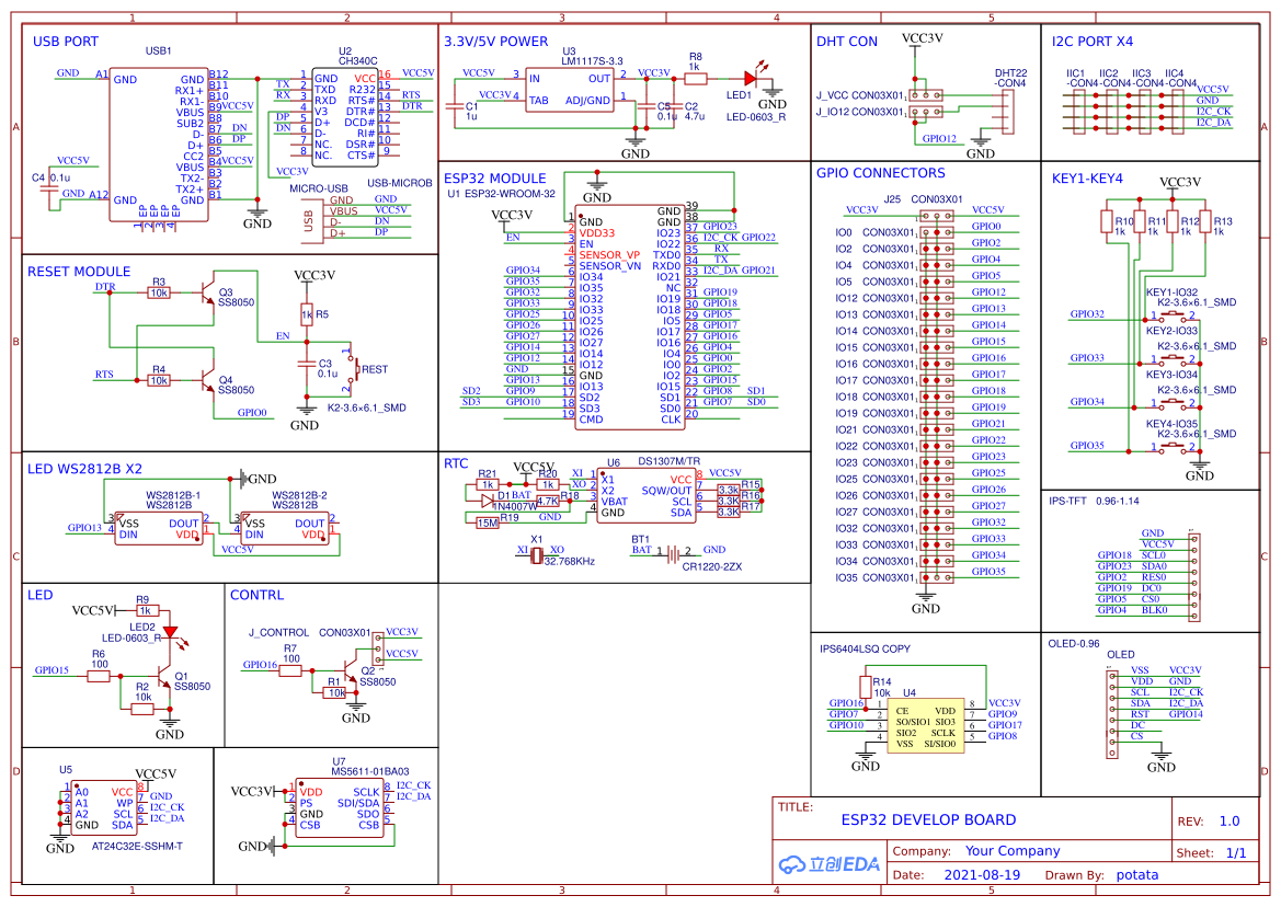 esp32-dev - 嘉立创EDA开源硬件平台