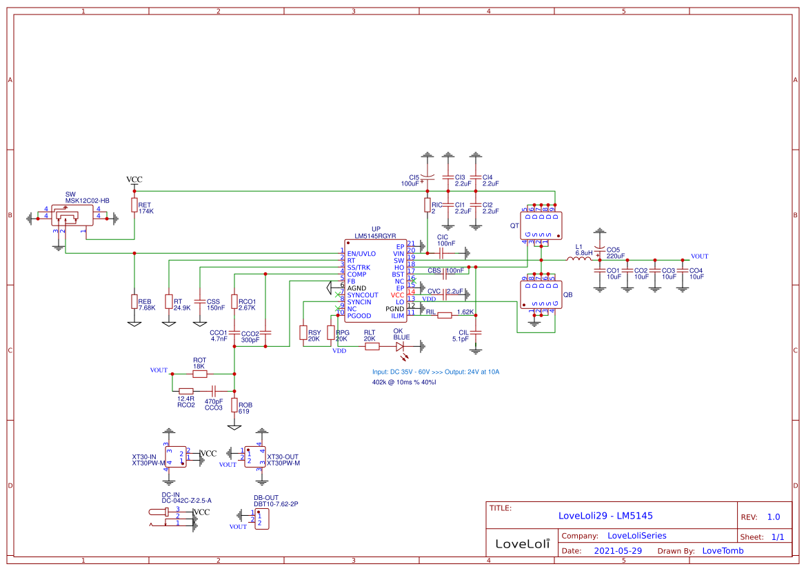 爱莉式29号- 60V高压同步降压大电流模块_基于LM5145 - 嘉立创EDA开源硬件平台