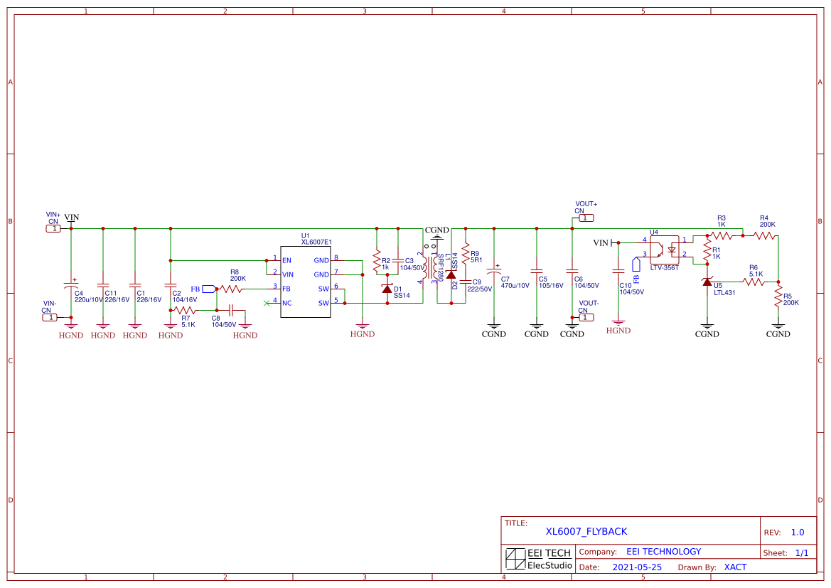 XL6007隔离电源模块 - 立创EDA开源硬件平台