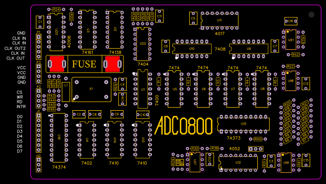 74芯片搭建8bit ADC（模数转换器） - 嘉立创EDA开源硬件平台