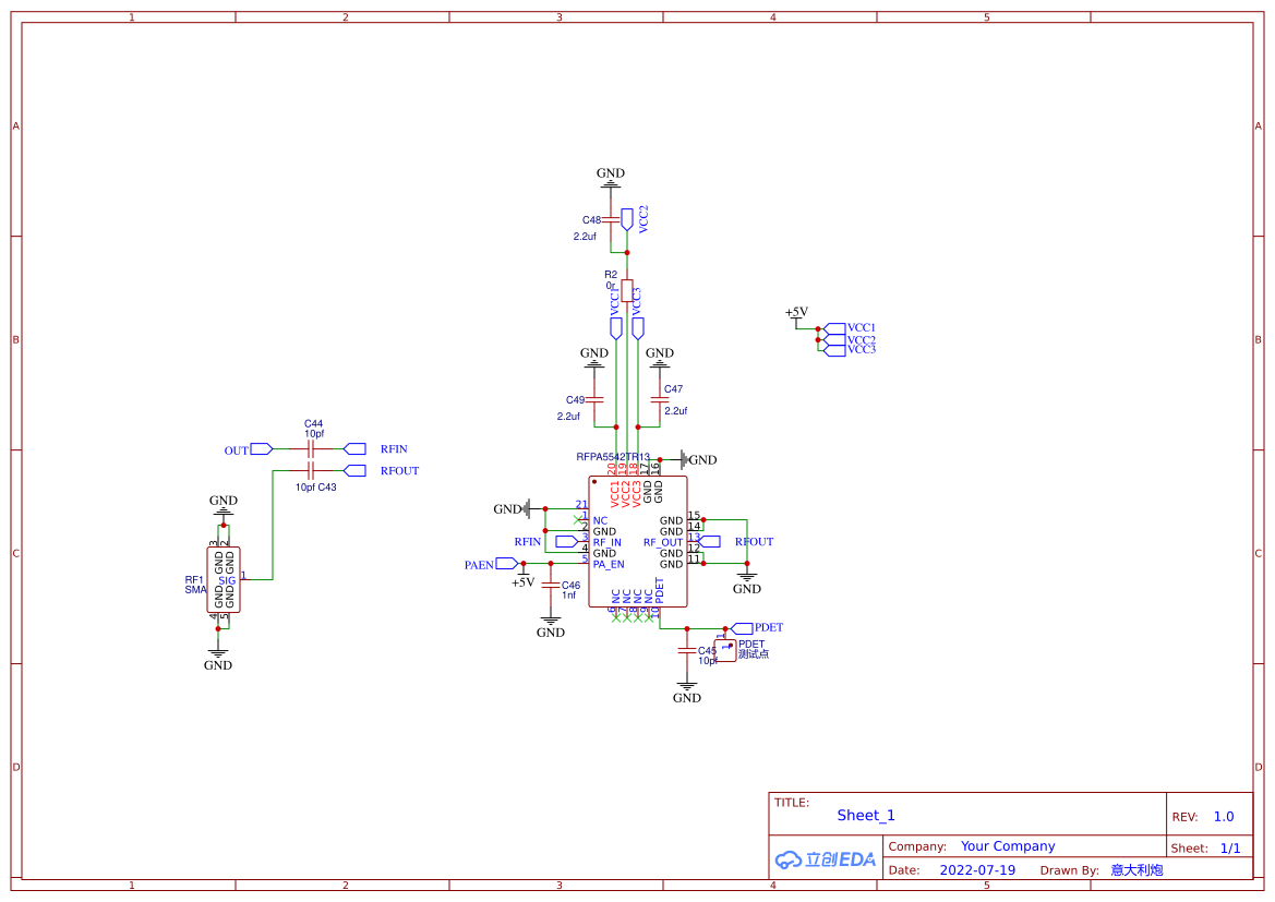 RTC6705图传发射V0.1 - 嘉立创EDA开源硬件平台