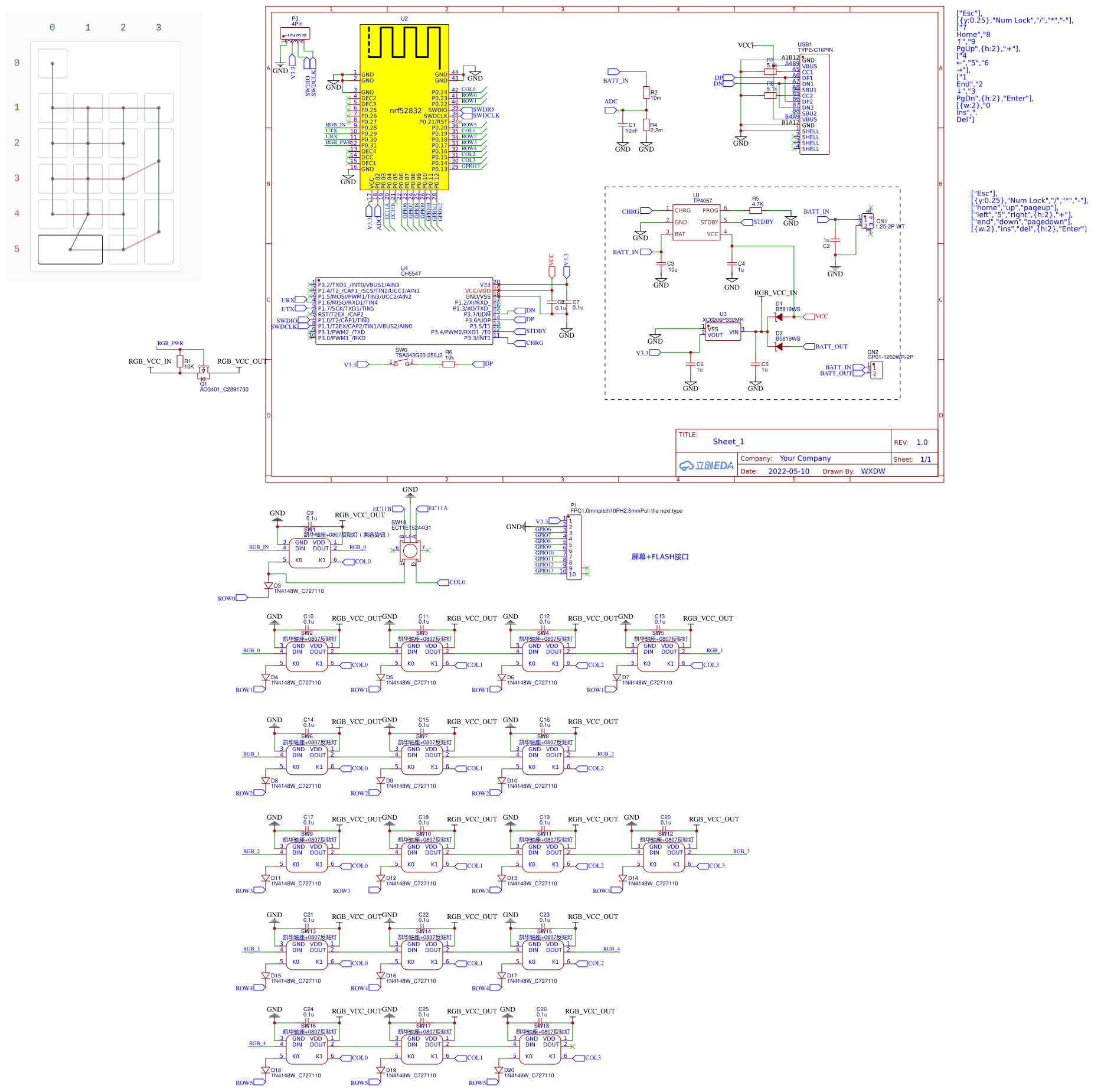 NRF52832 and NRF52810 蓝牙双模PAD - 嘉立创EDA开源硬件平台