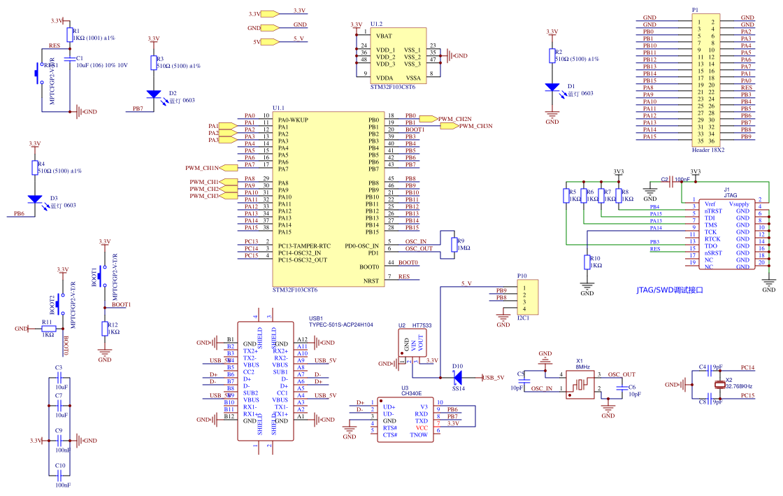STM32f103_BLDC驱动器 - 嘉立创EDA开源硬件平台
