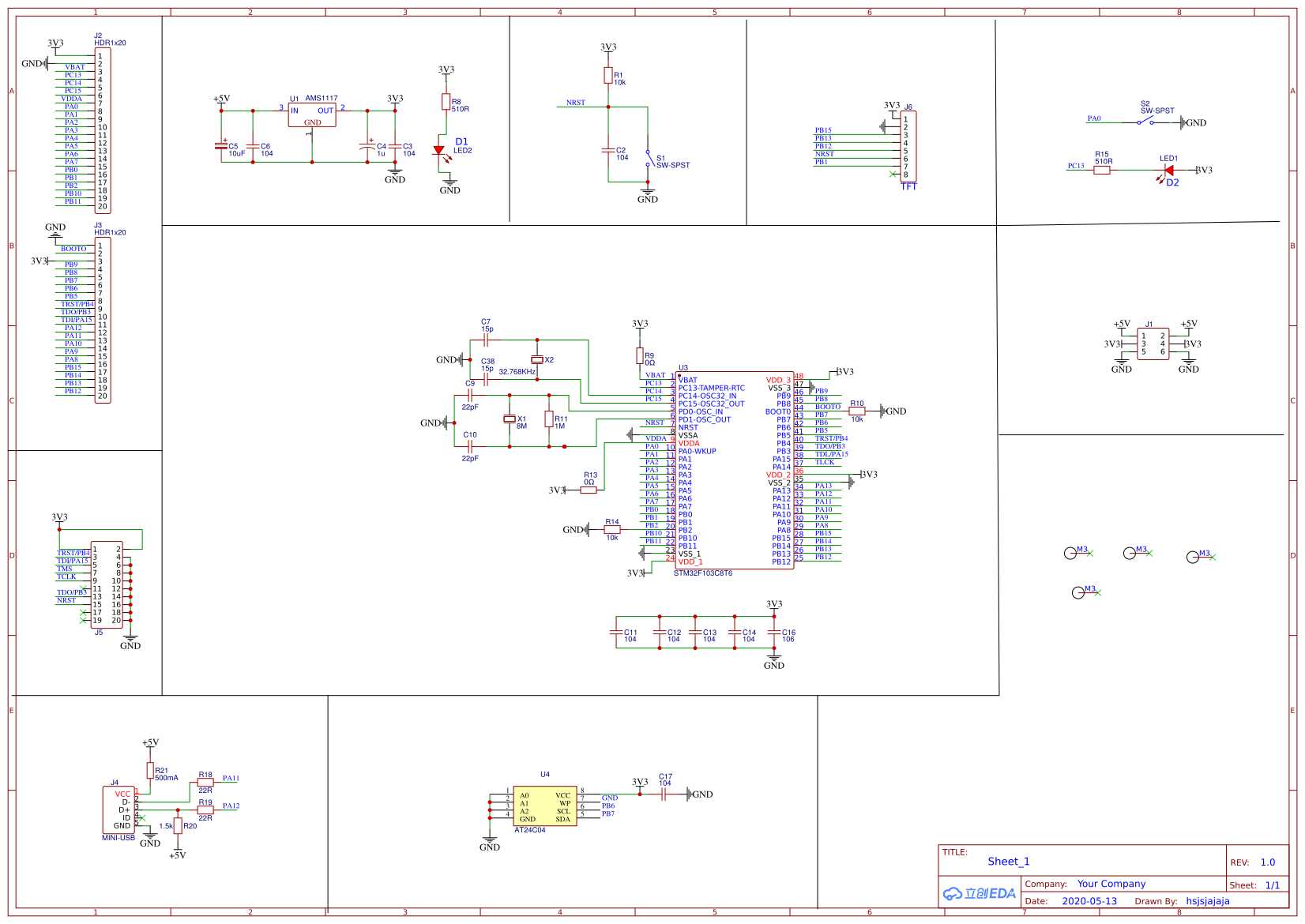 stm32f103c8t6核心板 - 嘉立创EDA开源硬件平台