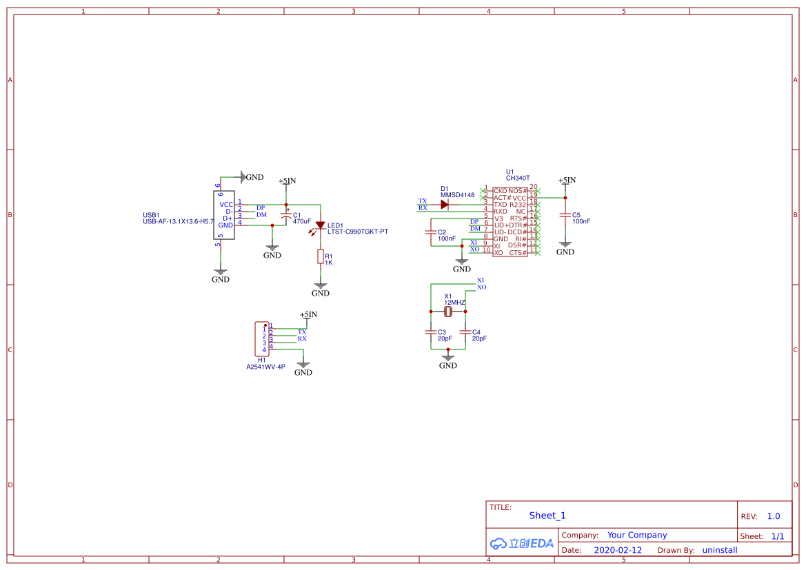 CH340T方案验证板设计 - 嘉立创EDA开源硬件平台