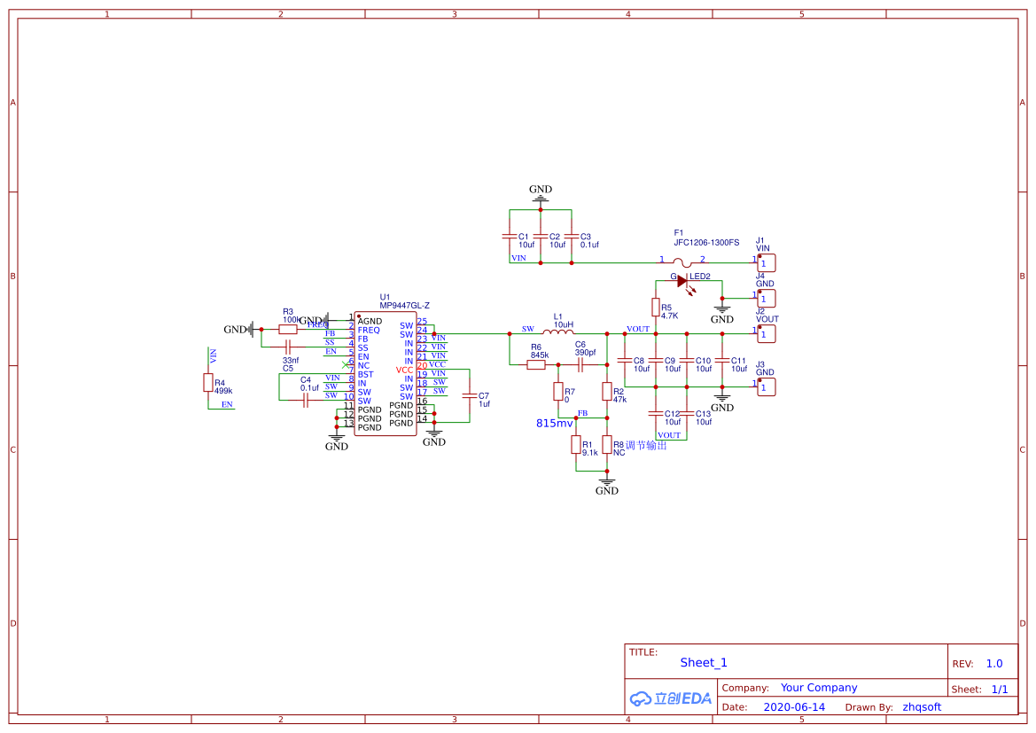 MP9447GL-降压模块方案 - 嘉立创EDA开源硬件平台
