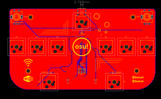 osu！音游手台键盘 v2 - 嘉立创EDA开源硬件平台