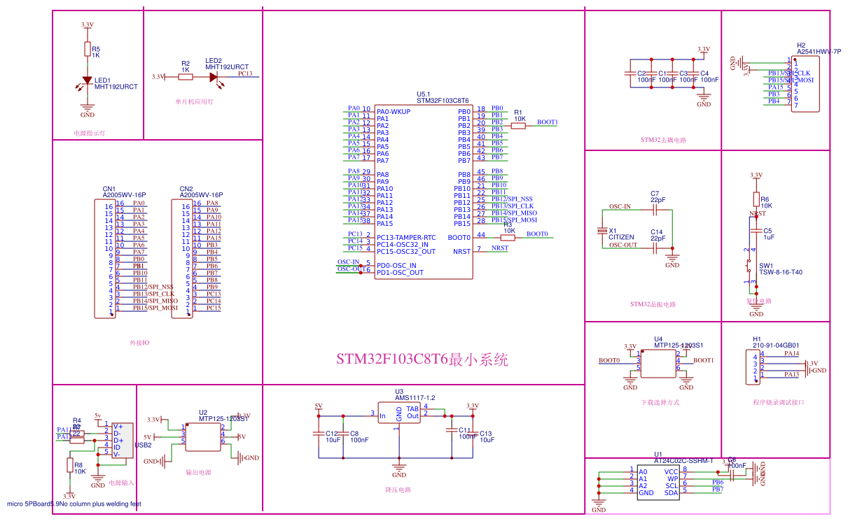 STM32F103C8T6最小系统 - 嘉立创EDA开源硬件平台