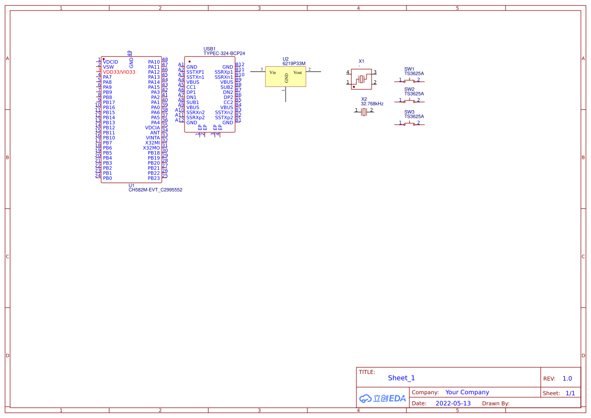 ch582 - 嘉立创EDA开源硬件平台