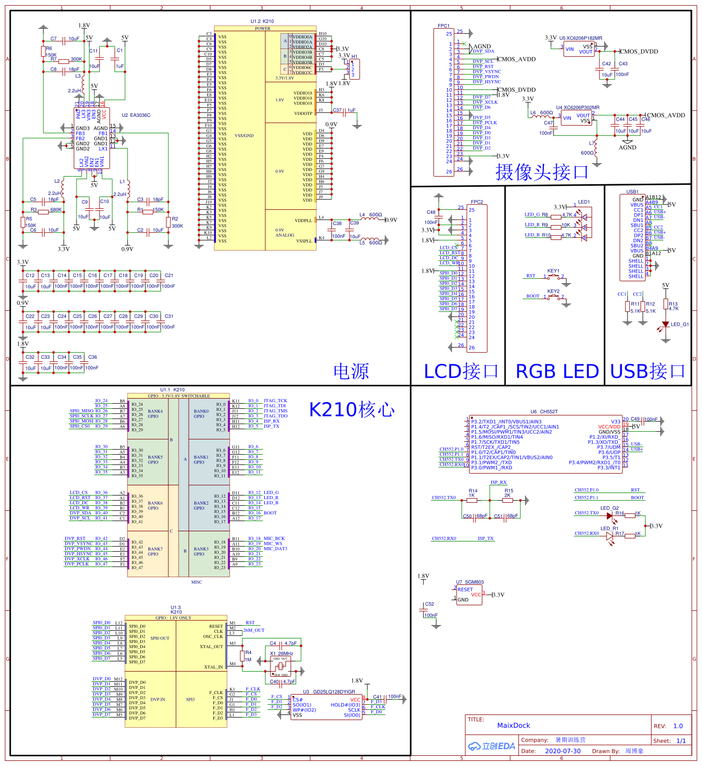 【训练营_基础班】基于K210的核心板设计-513802A - 立创EDA开源硬件平台