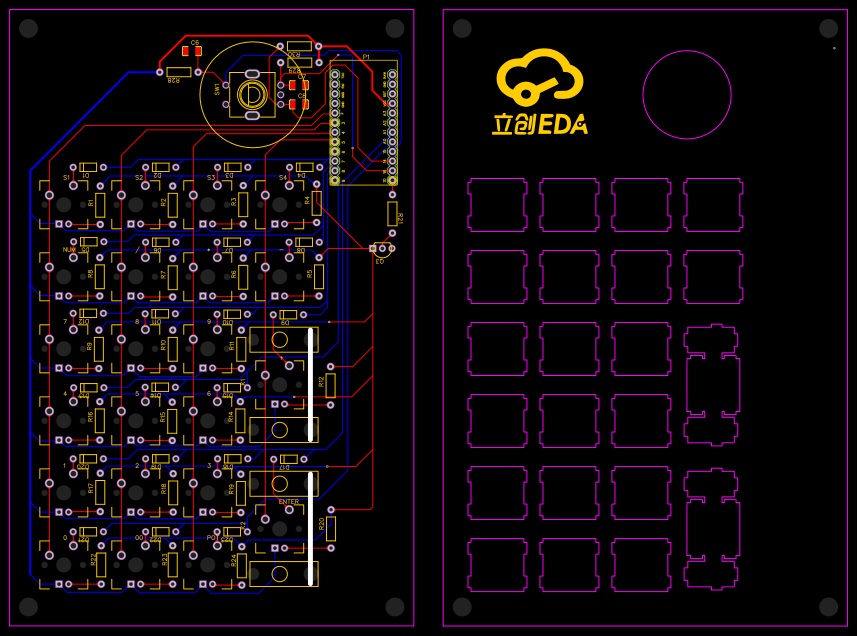 keyboard with dial - 嘉立创EDA开源硬件平台