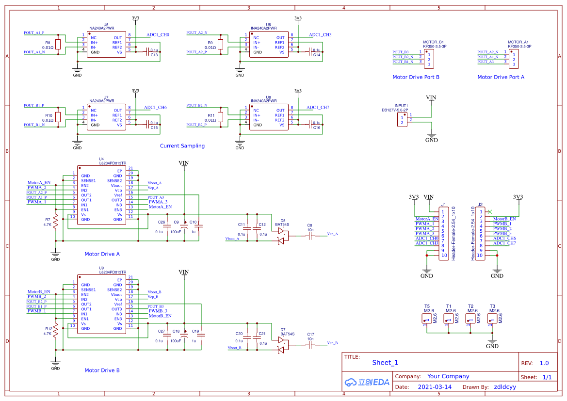 双路无刷FOC驱动_ESP32扩展板 - 嘉立创EDA开源硬件平台