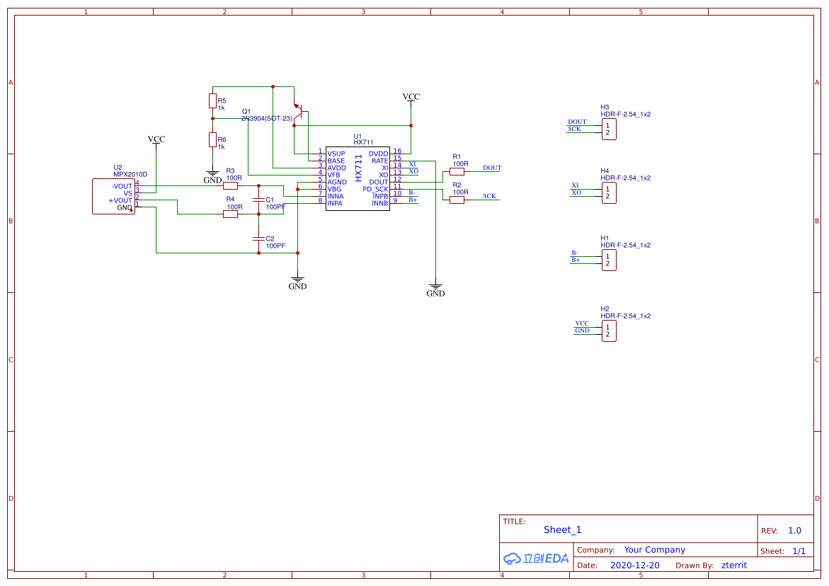 HX711 - 嘉立创EDA开源硬件平台