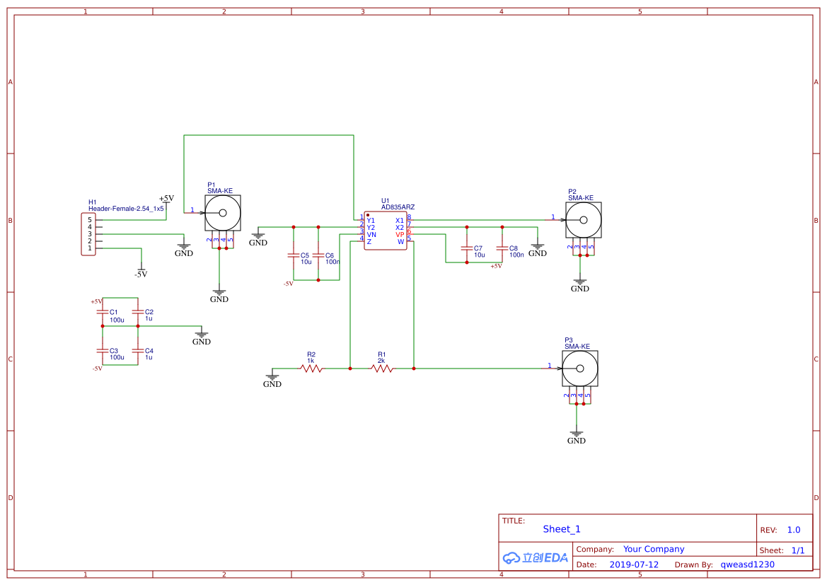 AD835模块 - 嘉立创EDA开源硬件平台