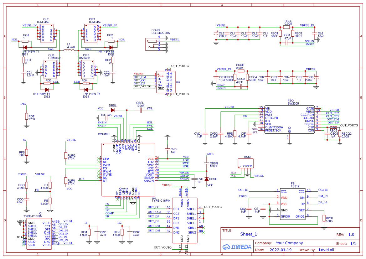 636 - SC8701自动升降压车充 - 嘉立创EDA开源硬件平台