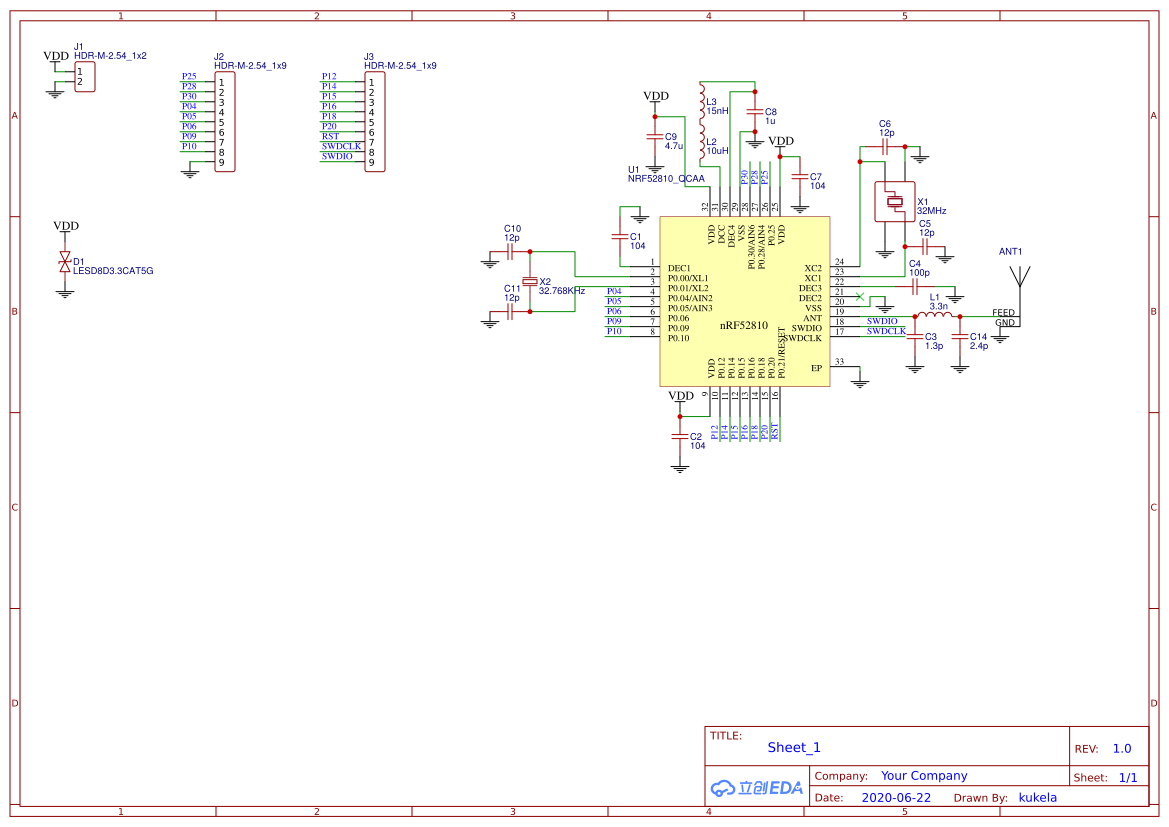 nRF52810开发板 - 立创EDA开源硬件平台