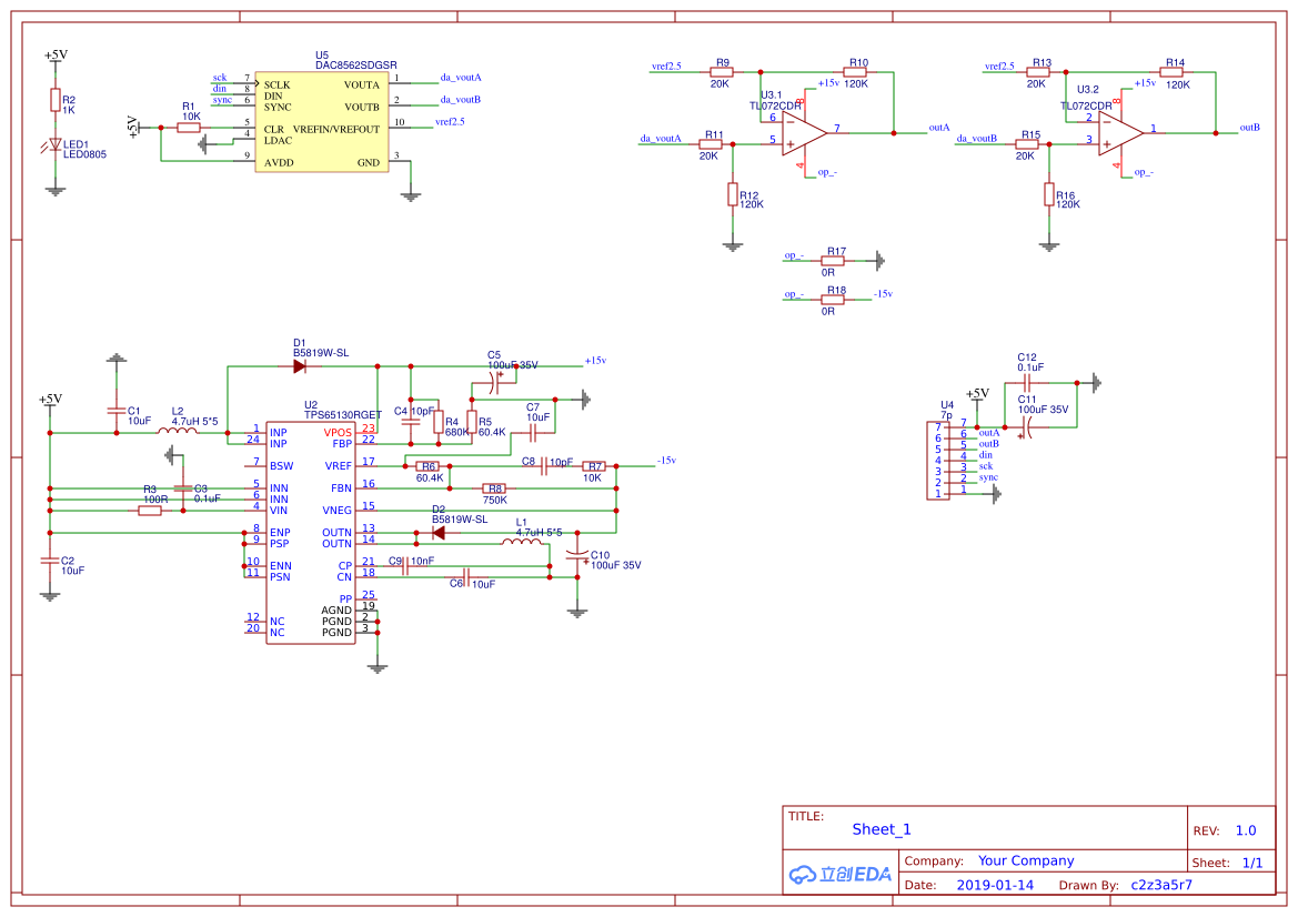 DAC8562_-12~+12V - 嘉立创EDA开源硬件平台