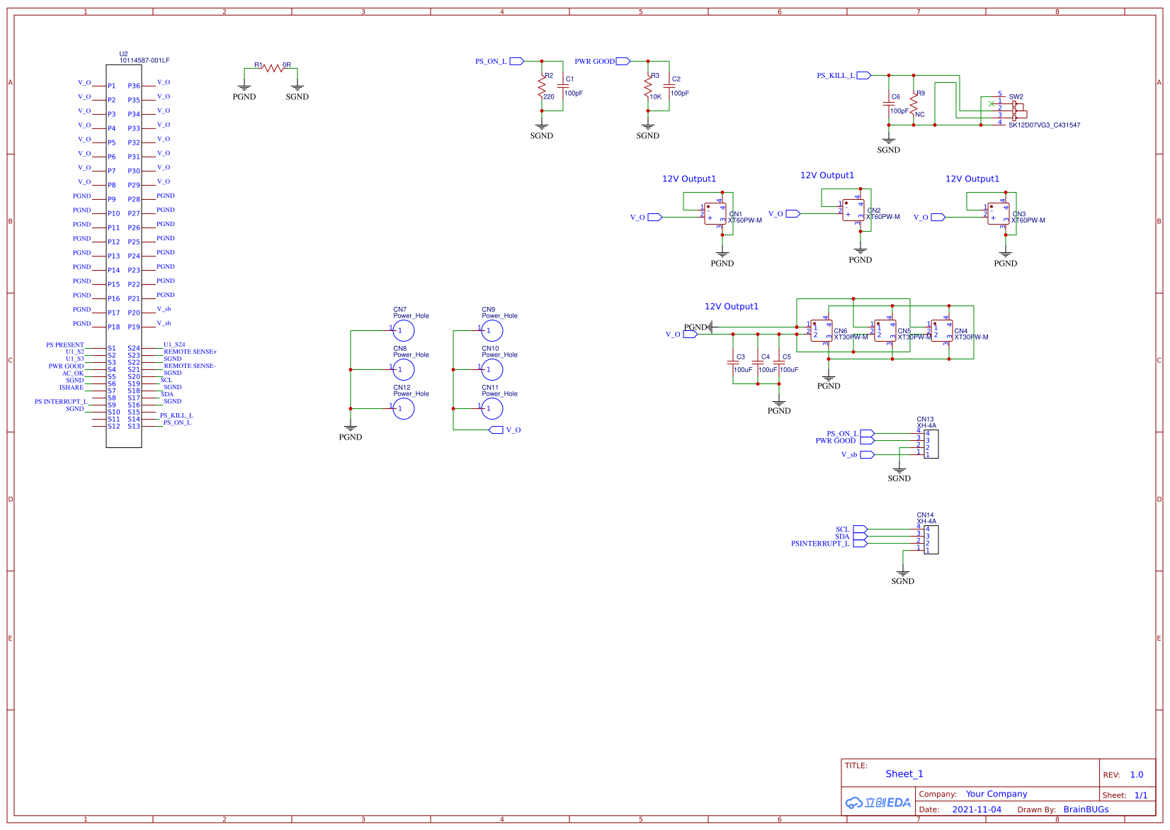 Dell 495W 服务器转接板 - 嘉立创EDA开源硬件平台
