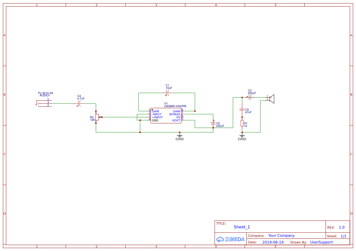 LM386放大电路 - 嘉立创EDA开源硬件平台
