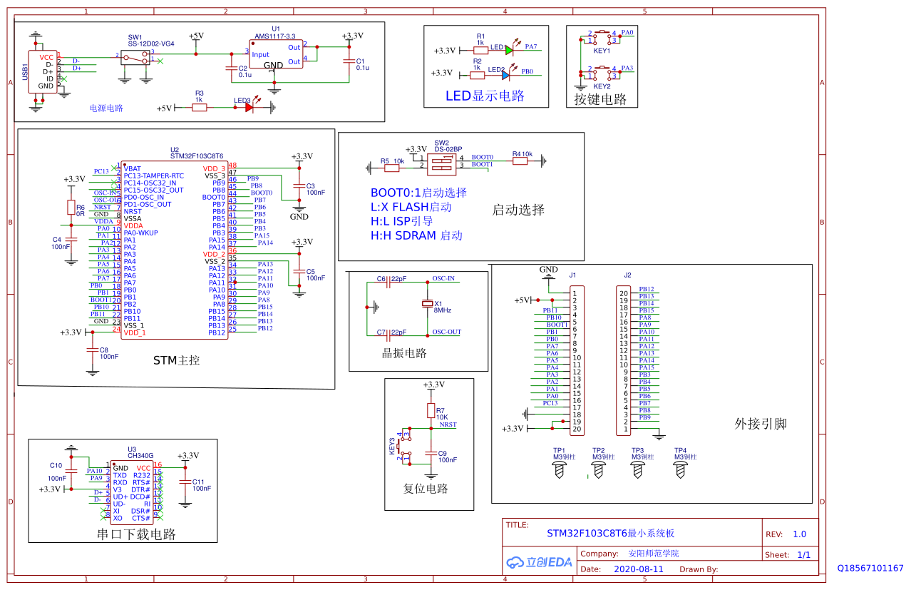STM32F103C8 - 嘉立创EDA开源硬件平台