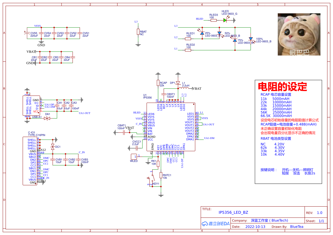IP5356双向多协议快充移动电源 - 嘉立创EDA开源硬件平台