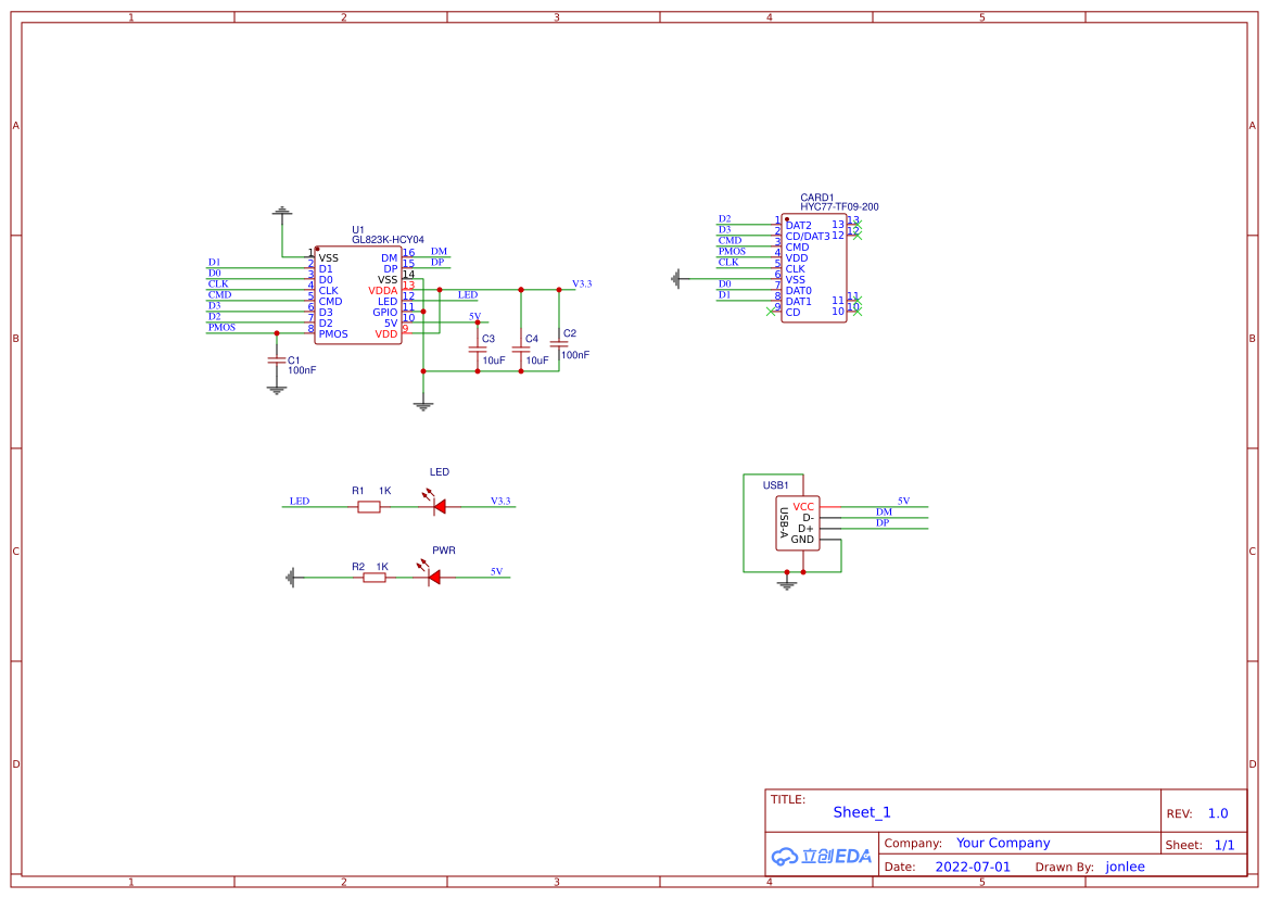 GL823K - 嘉立创EDA开源硬件平台