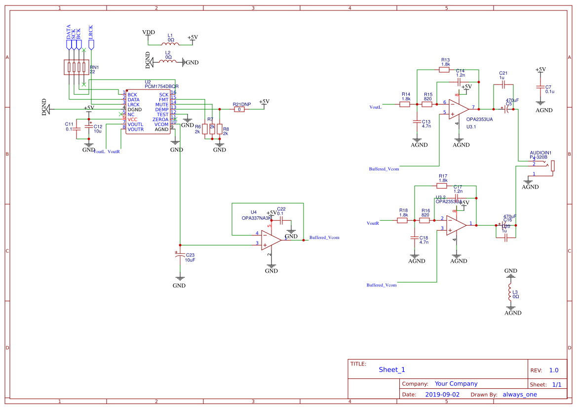 USB解码器(pcm2706+PCM1754) - 嘉立创EDA开源硬件平台