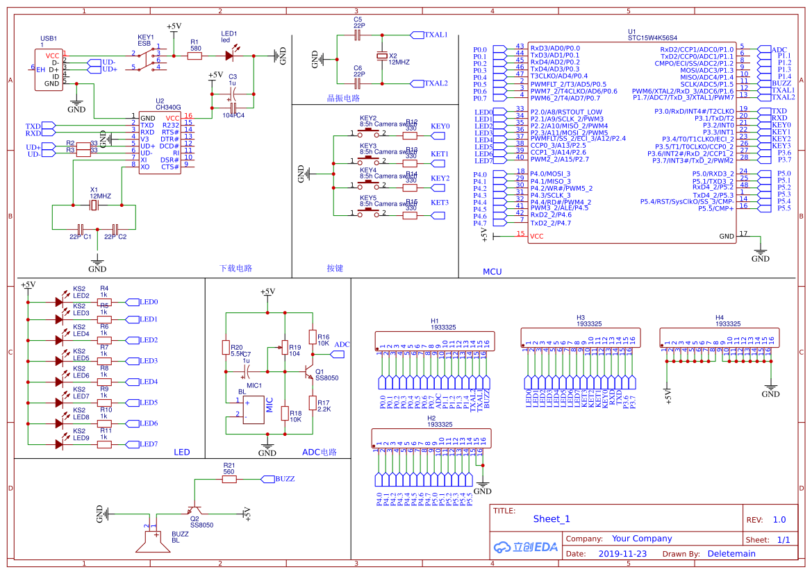 stc15w4k56s4引脚图-千图网