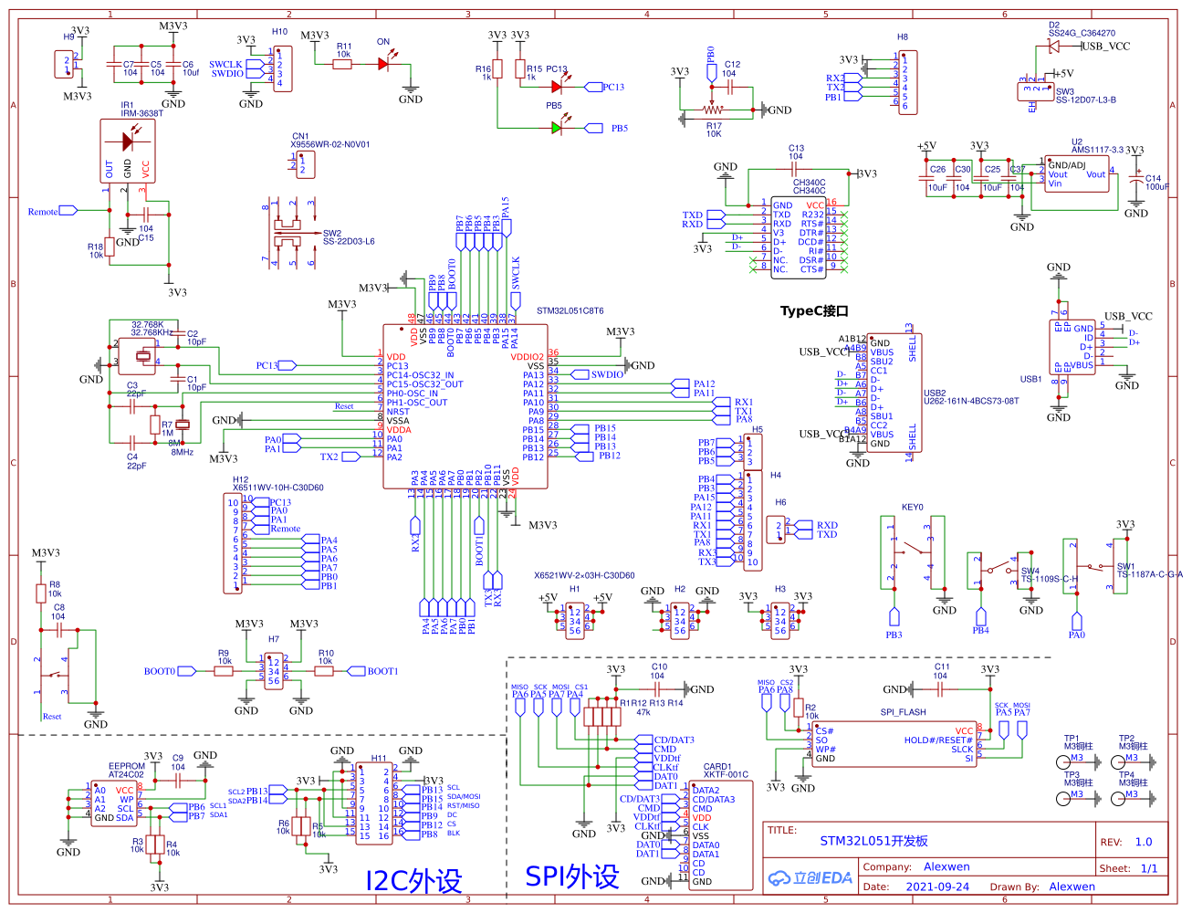 stm32L051低功耗开发测试板 - 嘉立创EDA开源硬件平台
