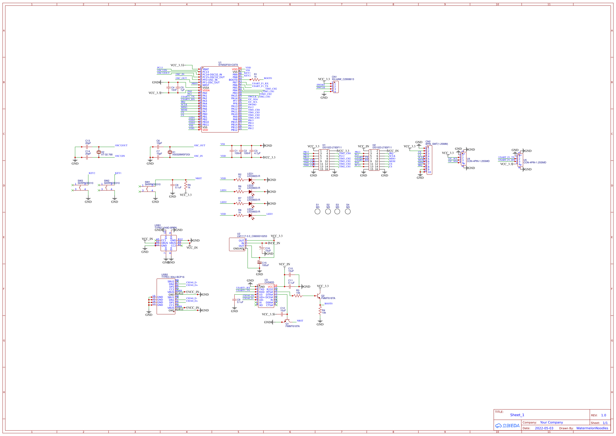 STM32F031C6T6_COR02 - 嘉立创EDA开源硬件平台