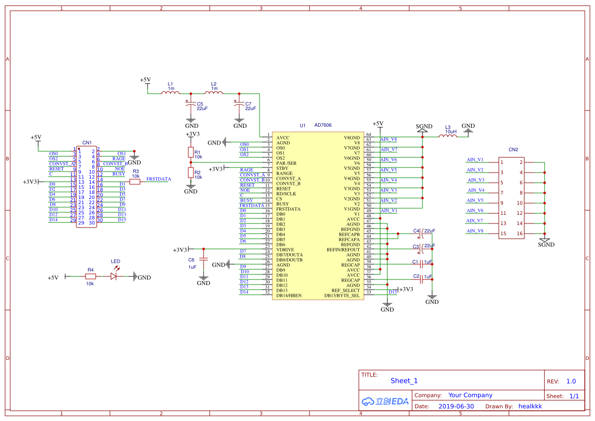 AD7606 copy - 嘉立创EDA开源硬件平台