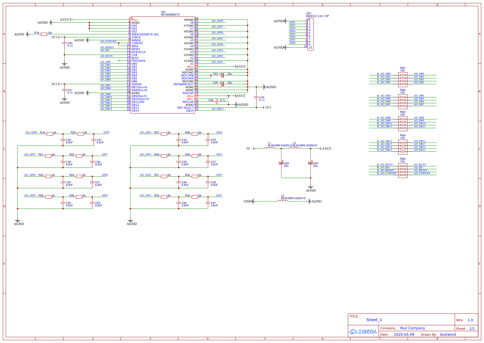 fpga+eth+ad - 嘉立创EDA开源硬件平台