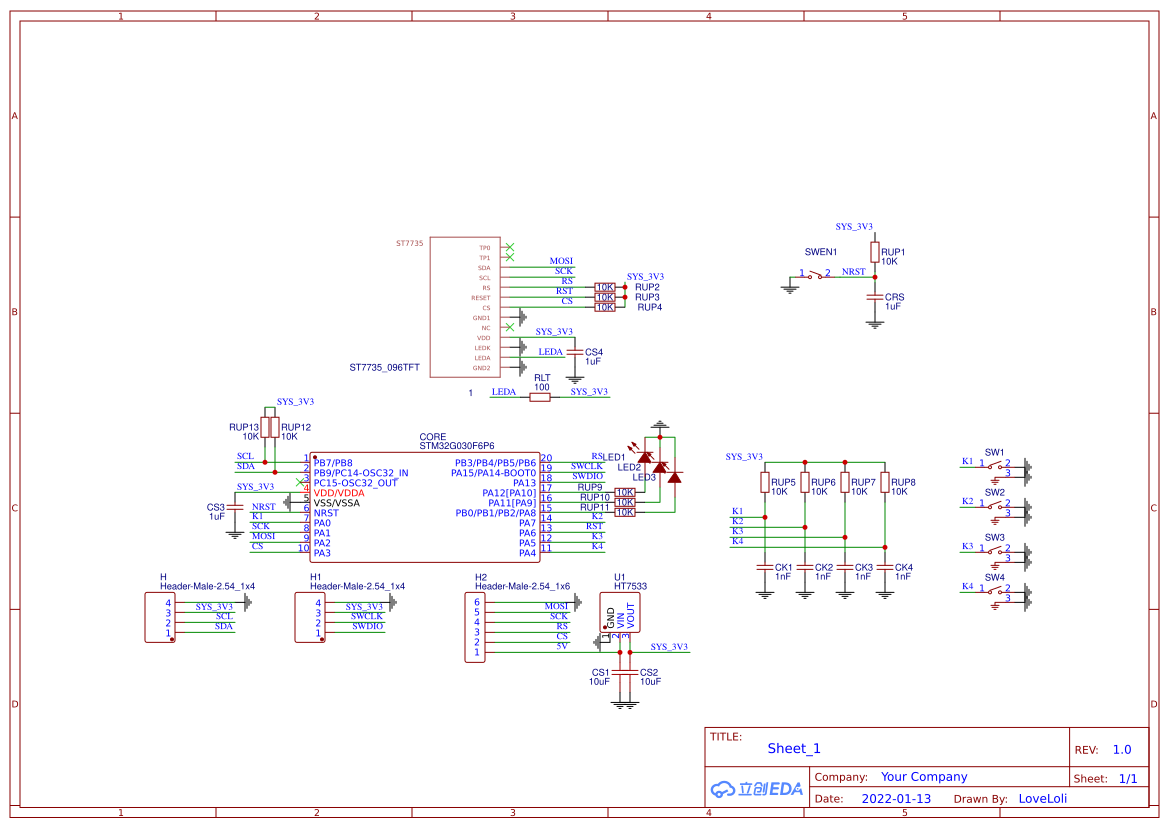 STM32G030F6P6气氛下的学习板 - 嘉立创EDA开源硬件平台