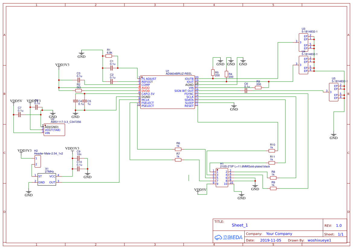 AD9834 - 嘉立创EDA开源硬件平台
