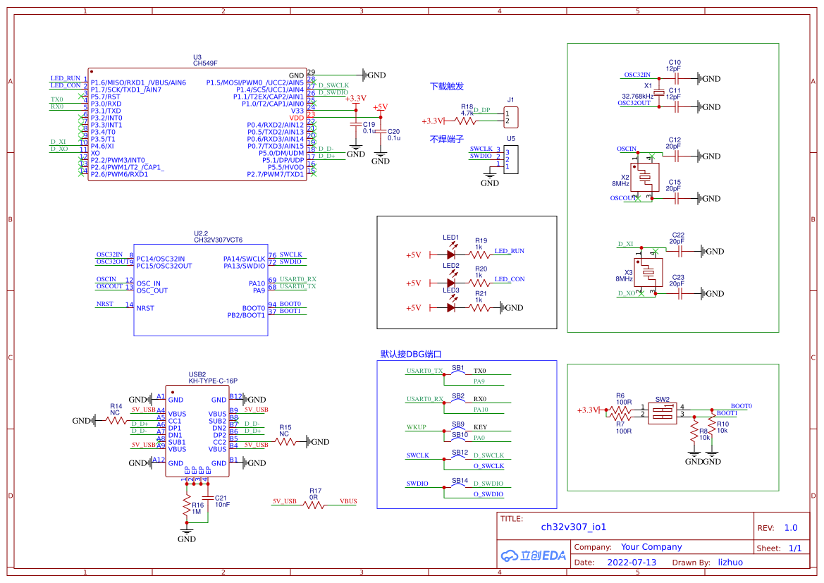 CH32V307核心板 - 嘉立创EDA开源硬件平台
